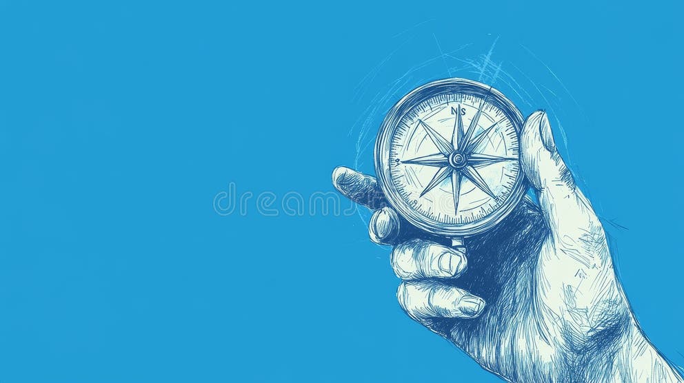 Finding Your Direction a Compass in Hand Symbolizing Guidance ...