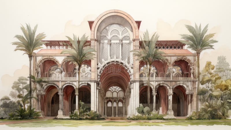 Romanesque Architecture Pavilion Stock Illustrations – 4 Romanesque ...