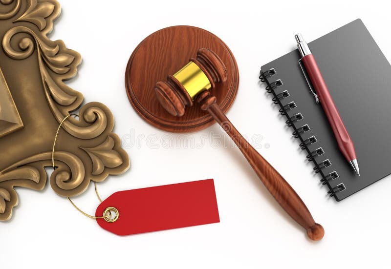 Fine Art Auction stock illustration. Illustration of conceptual - 64221743