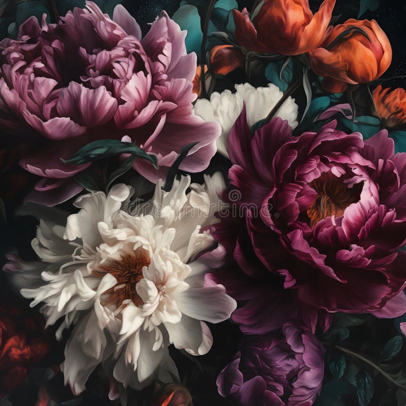 Fine Art Floral Colors Composition Aesthetics Hyper-reali Three ...