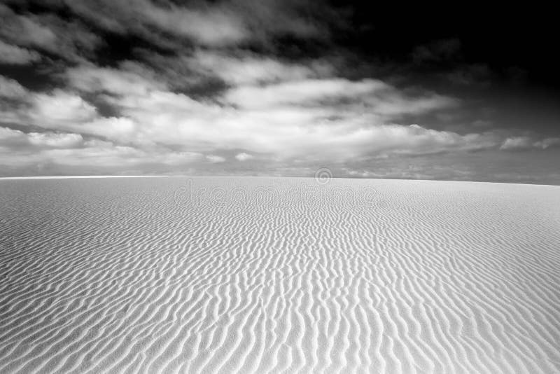 Fine Art Landscape of Desert Dunes in Black and White Stock Image ...