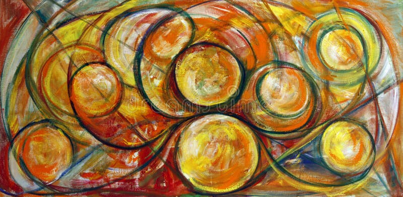 Fine Art Swirls Painting stock illustration. Illustration of colors ...