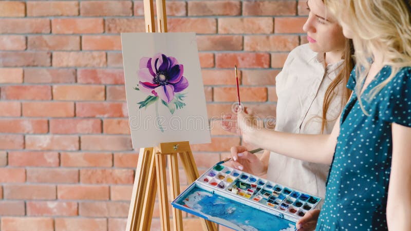 Fine Arts Education Explain Colors Shading Flower Stock Video - Video ...