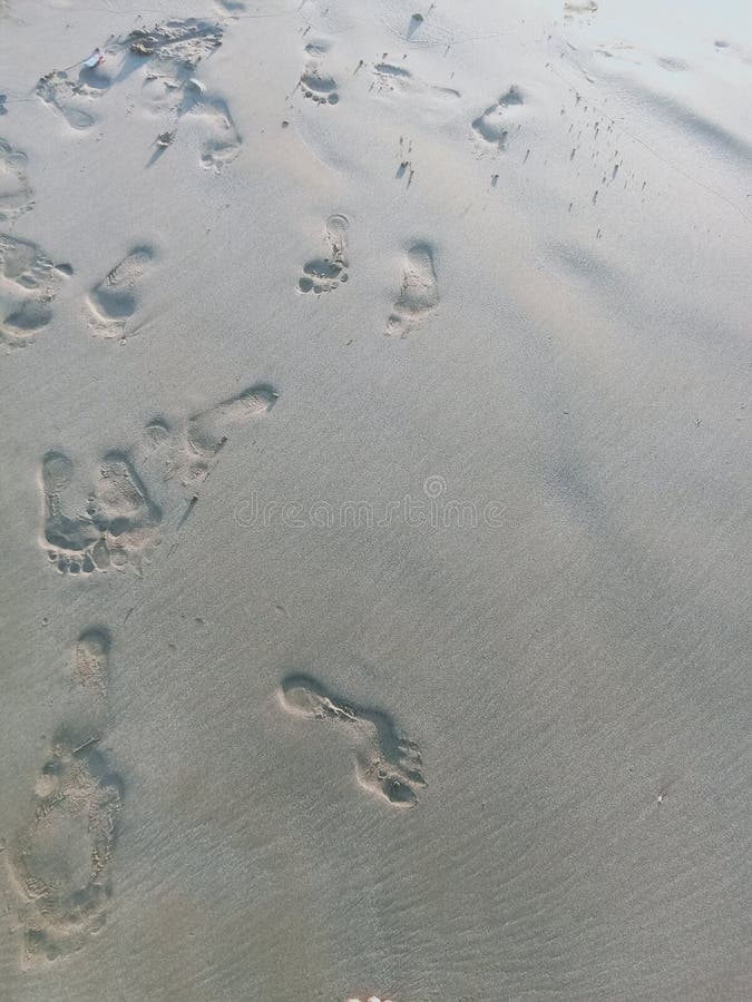 The Beach Sand is so Fine that it Leaves Many Tourist Footprints Stock ...