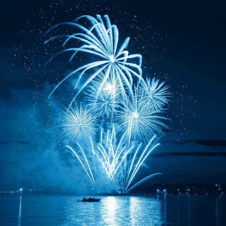Fine blue firework stock image. Image of fire, flashes - 22026331