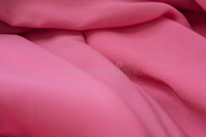 Fine Chiffon Fabric of Pink Color Stock Photo - Image of clothes, color ...