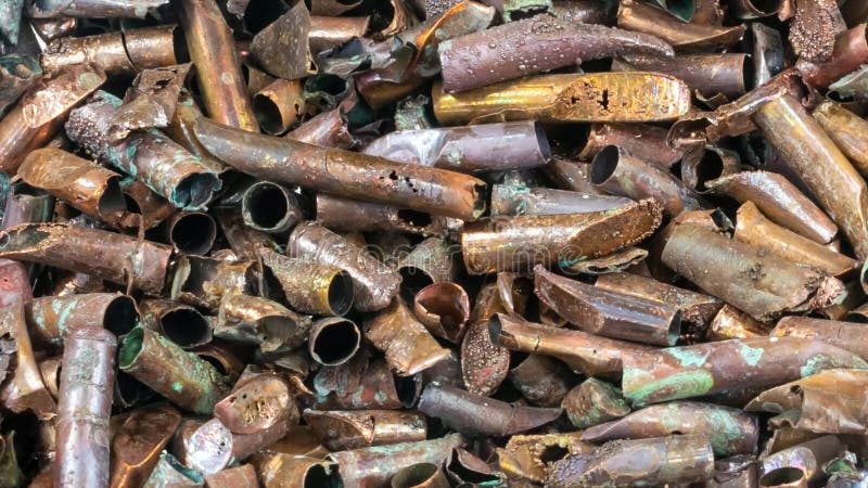 Fine Copper Scrap with Visible Details. Background Stock Video - Video ...