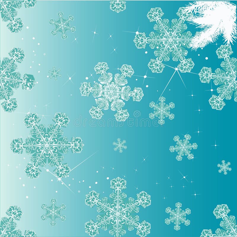 Fine cyan snowflakes group stock vector. Illustration of snowflake ...