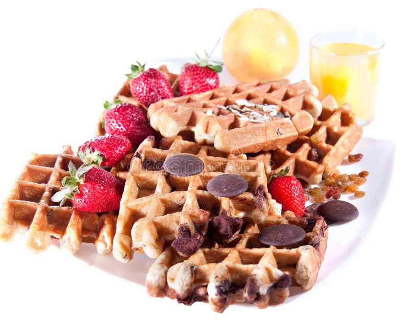 Fine decorated Waffles stock photo. Image of fresh, nature - 14295330
