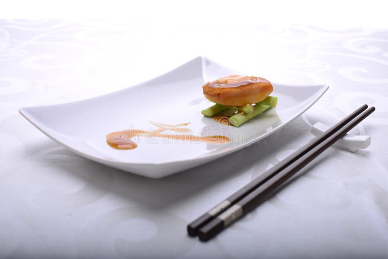 Fine Dining of Abalone in a Restaurant Where Presentation is Important ...