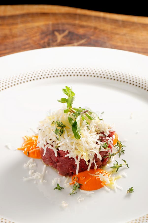 Fine Dining Beef Fillet Tartare Stock Photos - Free & Royalty-Free ...