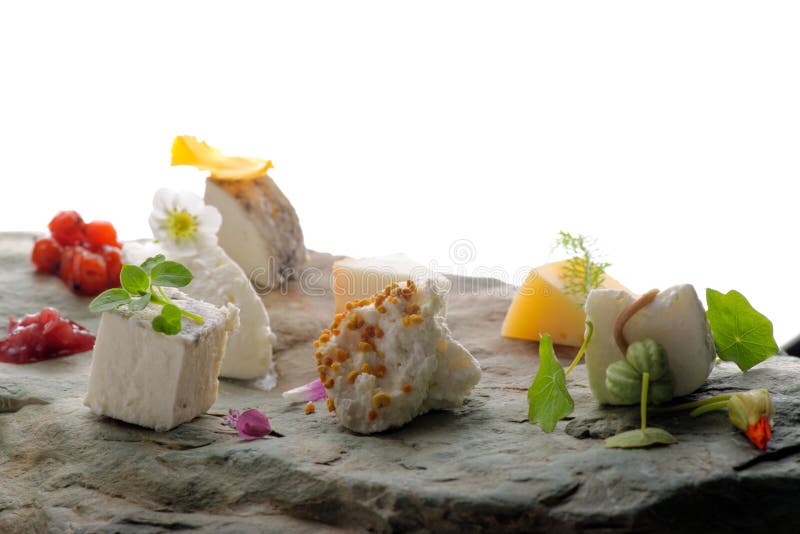 Fine dining cheese plate stock image. Image of healthy - 48055697