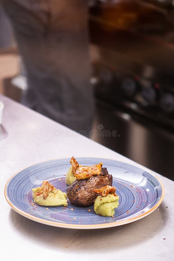 Fine Dining Design in Restaurant Kitchen Stock Photo - Image of hotel ...