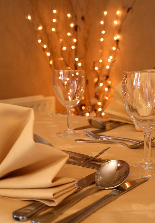 Fine dining dinner setting stock photo. Image of fine - 2287124