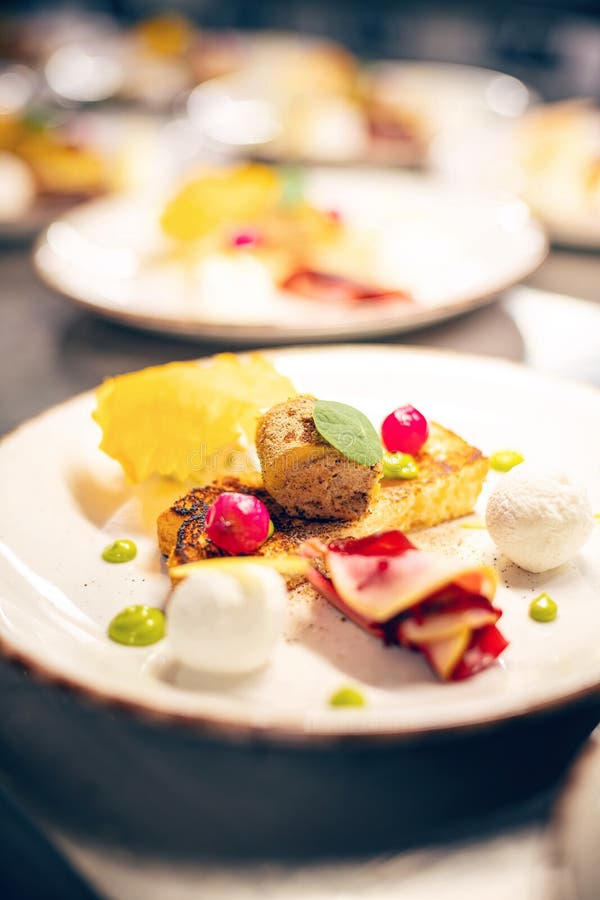 Fine dining food concept stock illustration. Illustration of closeup ...