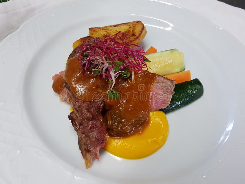 Fine dining food stock image. Image of handmade, food - 141549935