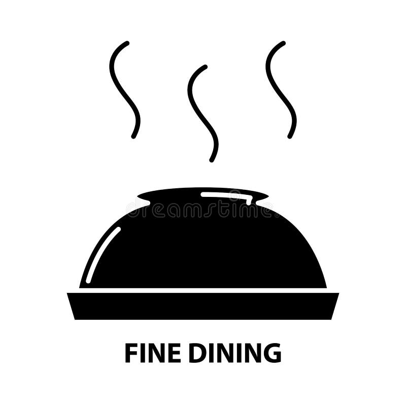 Fine Dining Icon, Black Vector Sign with Editable Strokes, Concept ...