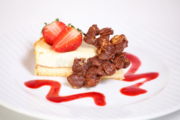 Fine Dining Meal, Delicious Cheesecake Stock Photo - Image of roasted ...