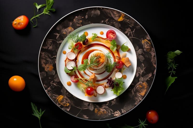 Fine Dining Restaurant with Exquisite Decor. Generative AI Stock ...