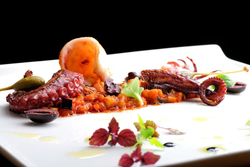 Fine Dining Seafood Appetizer Stock Photo - Image of cuisine, meal ...