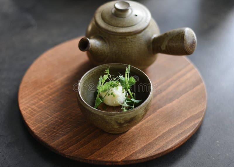 Fine Dining Soup with Greens Stock Photo - Image of restaurant ...