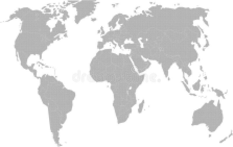 Fine dotted world map stock illustration. Illustration of dotted - 10975324