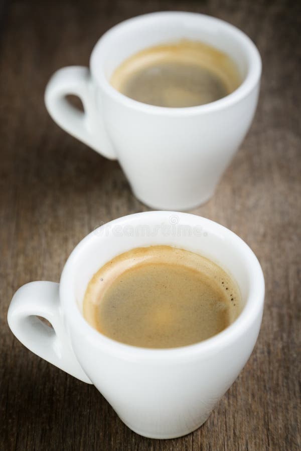 Fine Espresso in Cup on Table Stock Image - Image of abstract, espresso ...