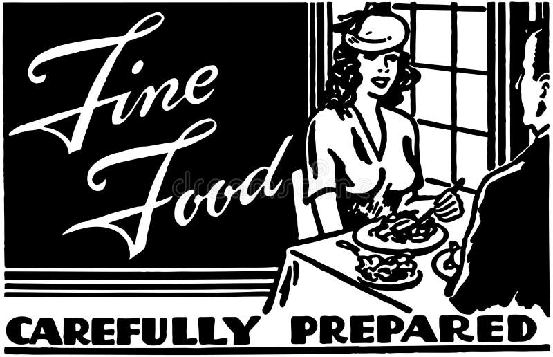 Fine Food 2 stock vector. Illustration of cute, nostalgia - 42097664