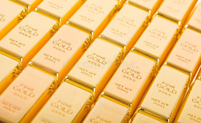 Fine Gold Bars in Bank Vault Stock Photo - Image of treasure, fine ...