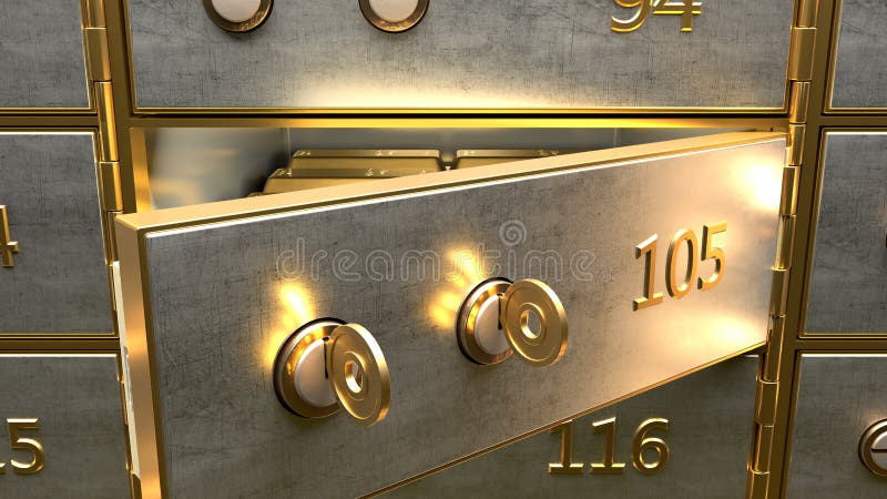 Fine Gold Bars Inside Safety Deposit Box Stock Video - Video of fortune ...