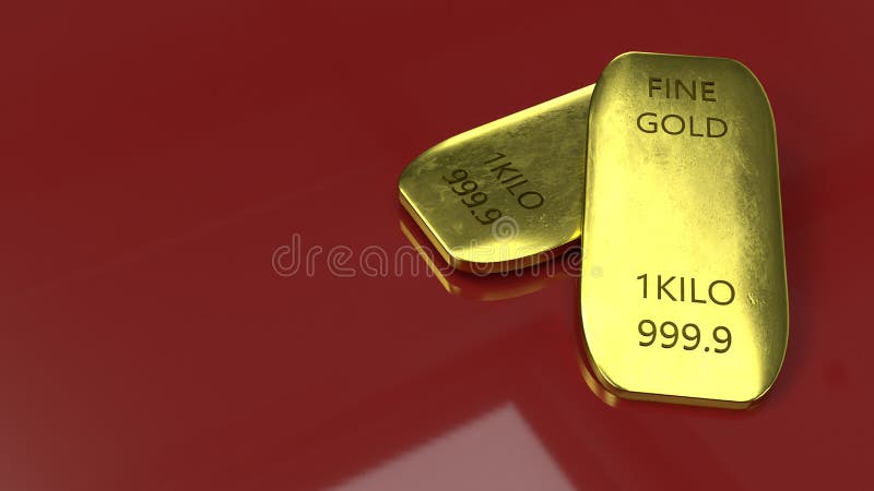 Fine Gold 3d Rendering for Business Content Stock Illustration ...