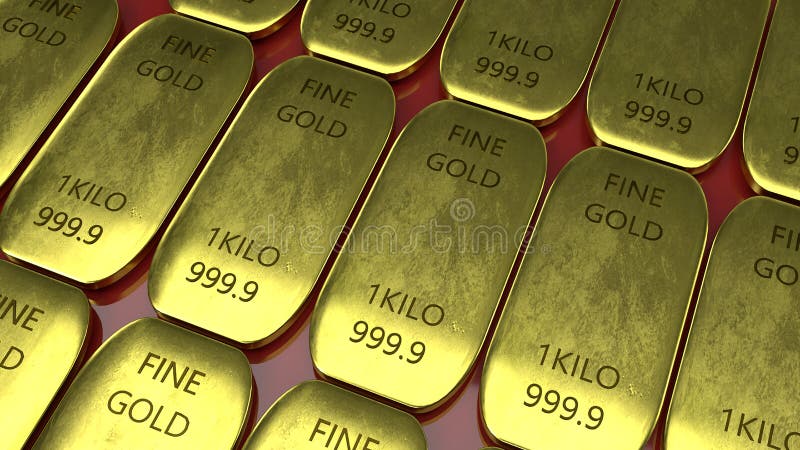 Fine Gold 3d Rendering for Business Content Stock Illustration ...