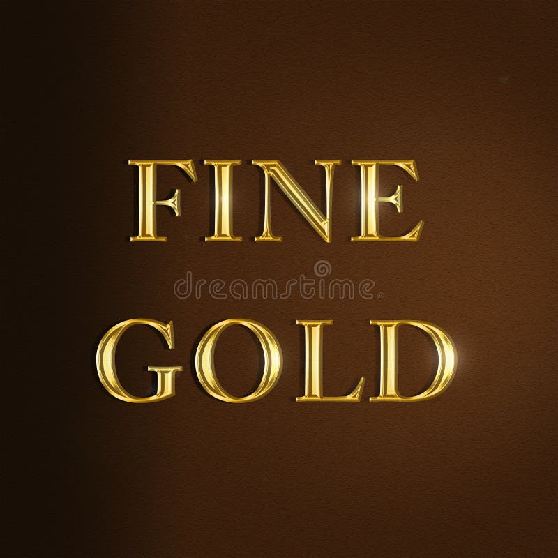Fine gold text stock illustration. Illustration of words - 40037110
