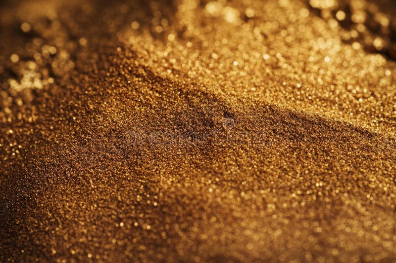 Fine Golden Sand Texture, Detailed Grains with Soft Light Reflections ...