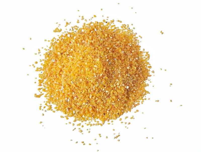 Fine Grain Corn Isolated on White Background Stock Image - Image of ...