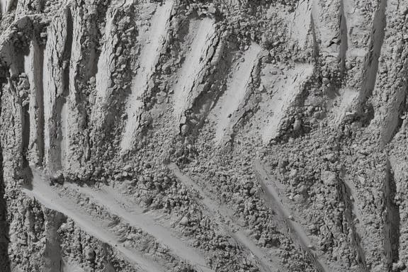 Fine-grained Sand Ground and Various Traces on it Stock Image - Image ...