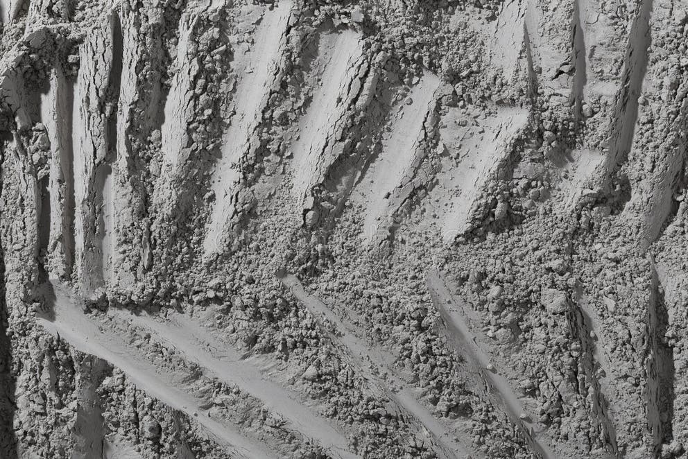 Fine-grained Sand Ground and Various Traces on it Stock Image - Image ...