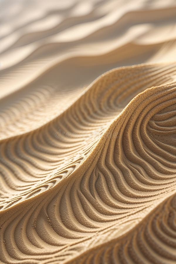 Fine Grains of Sand Form Intricate, Wavy Patterns in a Minimalist ...