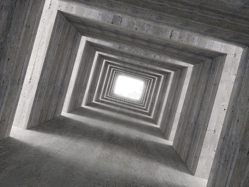 Fine Image 3d Of Concrete Tunnel And Lateral Light Picture. Image: 5624696