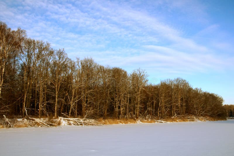 Fine Landscape from the River Stock Image - Image of snow, remote: 13471487