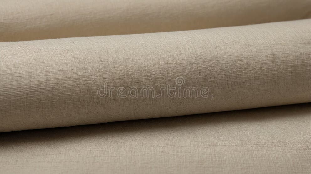Fine Linen Fabric with Subtle Weave Patterns in Light Neutral Tones ...