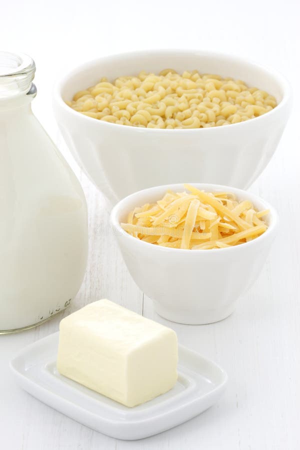 Fine Macaroni and Cheese Ingredients Stock Photo - Image of cheese ...