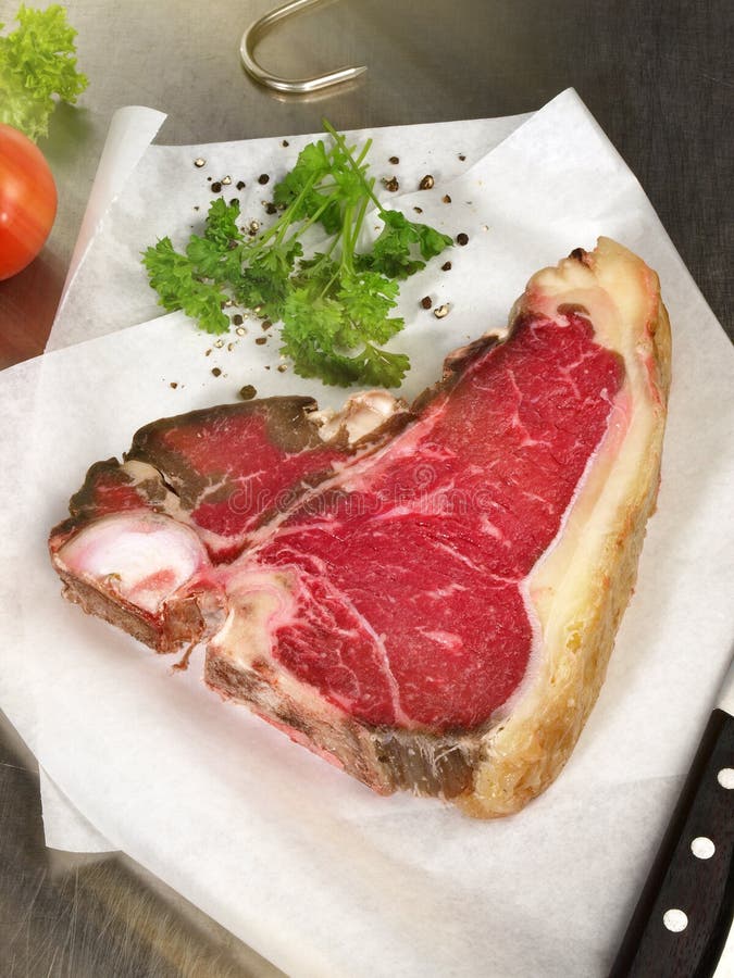 Fine Meat - Aged Beef Steak on Paper Stock Photo - Image of food ...