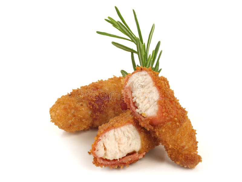 Fine Meat - Breaded Chicken Sticks Isolated on White Background Stock ...