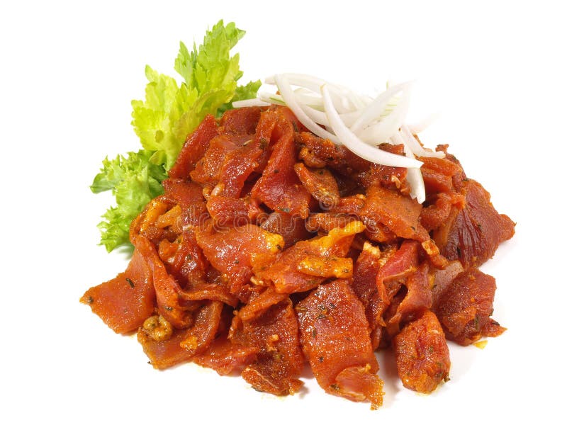 Fine Meat - Raw Gyros Meat Isolated on White Background Stock Photo ...