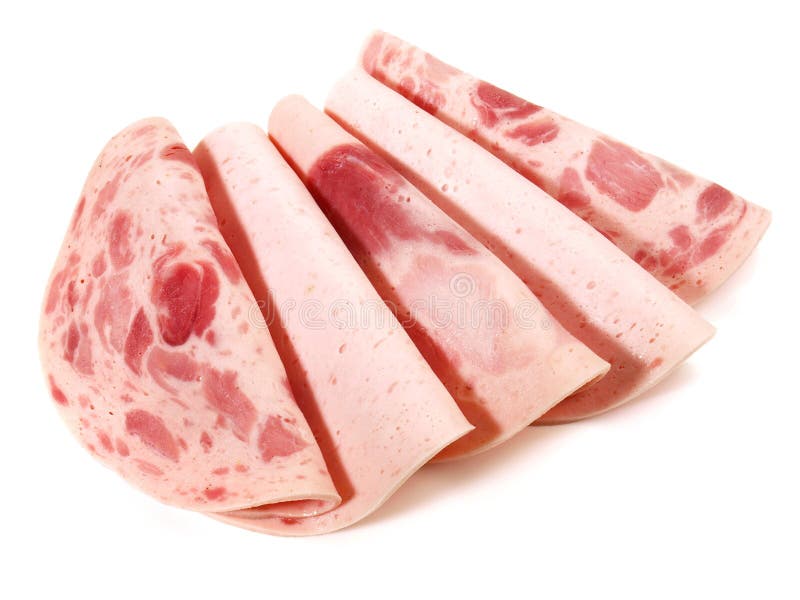 Fine Meat - Sliced Cold Meat Isolated on White Background Stock Image ...