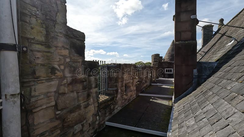 The Top of a Medieval Tower in Scotland Alloa Town Stock Video - Video ...