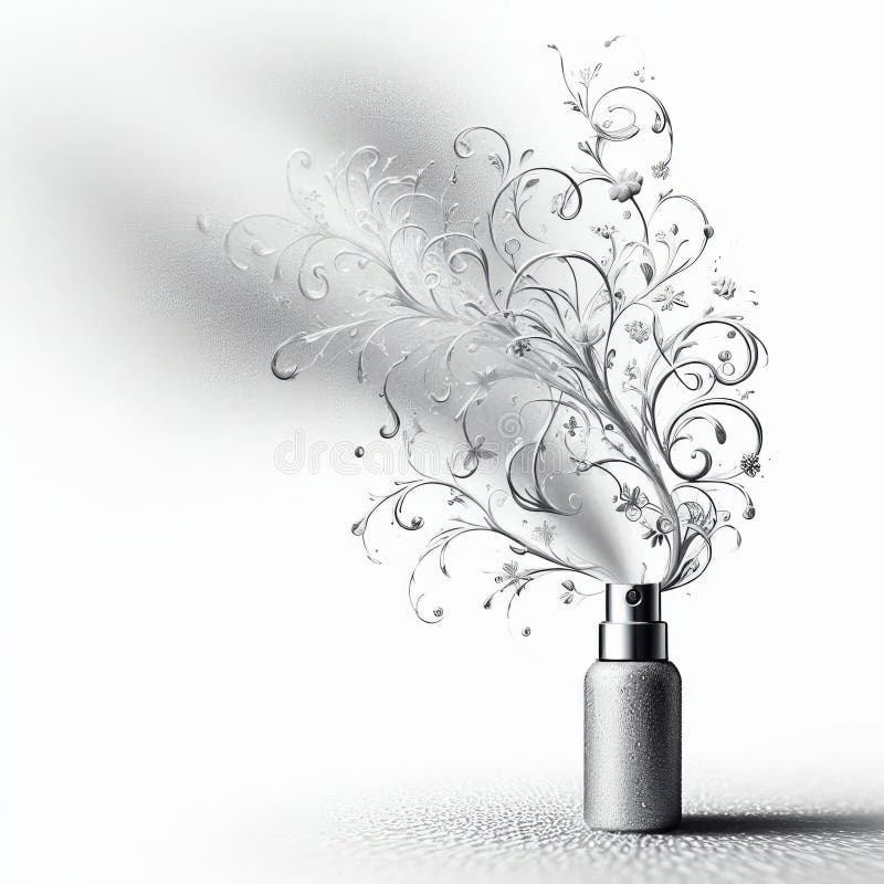 A Fine Mist of Water Sprayed from a Nozzle, Creating Stock Illustration ...
