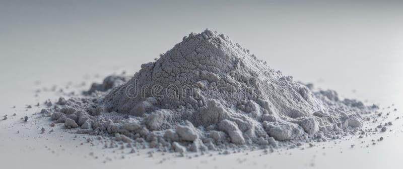 A Fine Mound of Grey Powder Sits Delicately on a White Surface ...