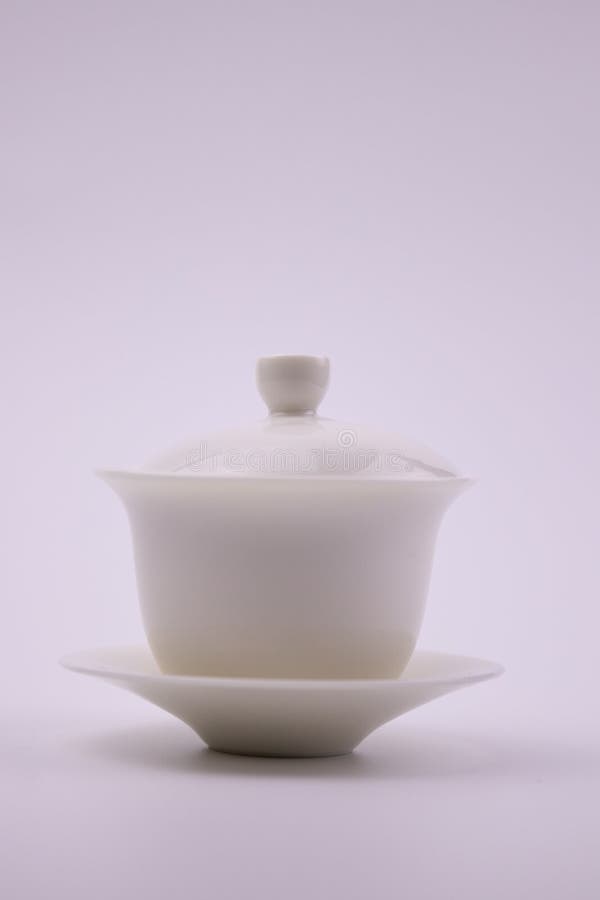 Chinese White Tea Cup on White Background Stock Image - Image of ...